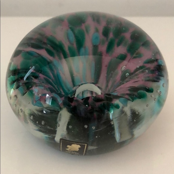 KERRY | Other | Kerry Hand Blown Irish Floral Paperweight | Poshmark